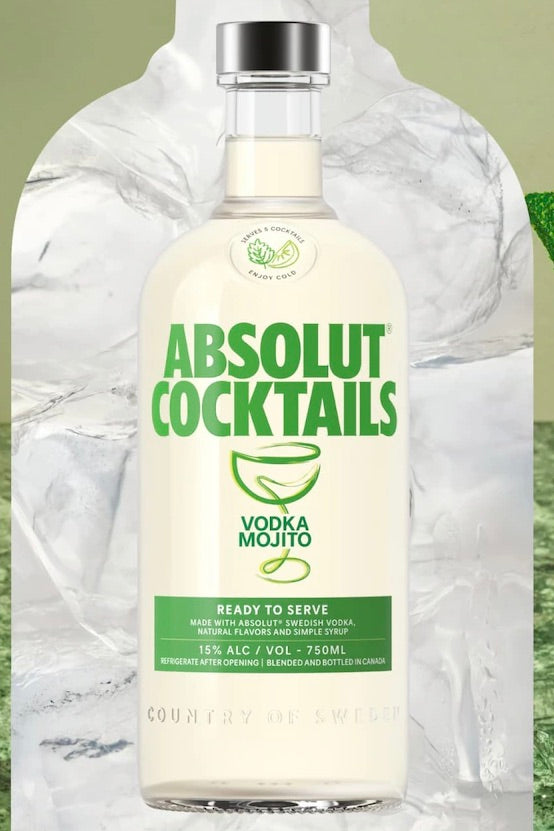 Buy Absolut Cocktails Vodka Mojito "Ready to Serve" RTD 750 ml Online