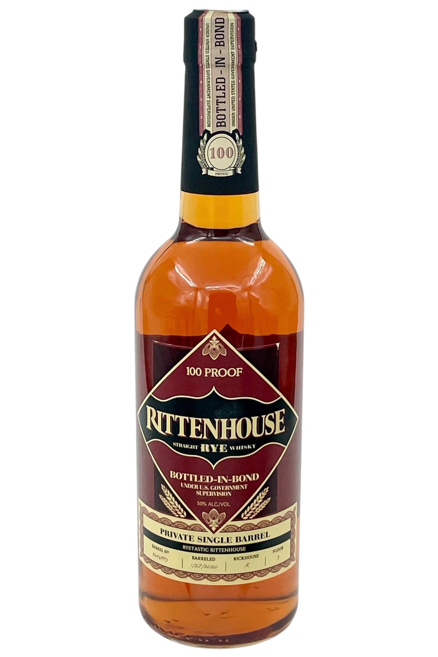 Buy Rittenhouse X Blackwell's "Ryetastic Rittenhouse" Single Barrel Rye Whiskey 100 Proof Online
