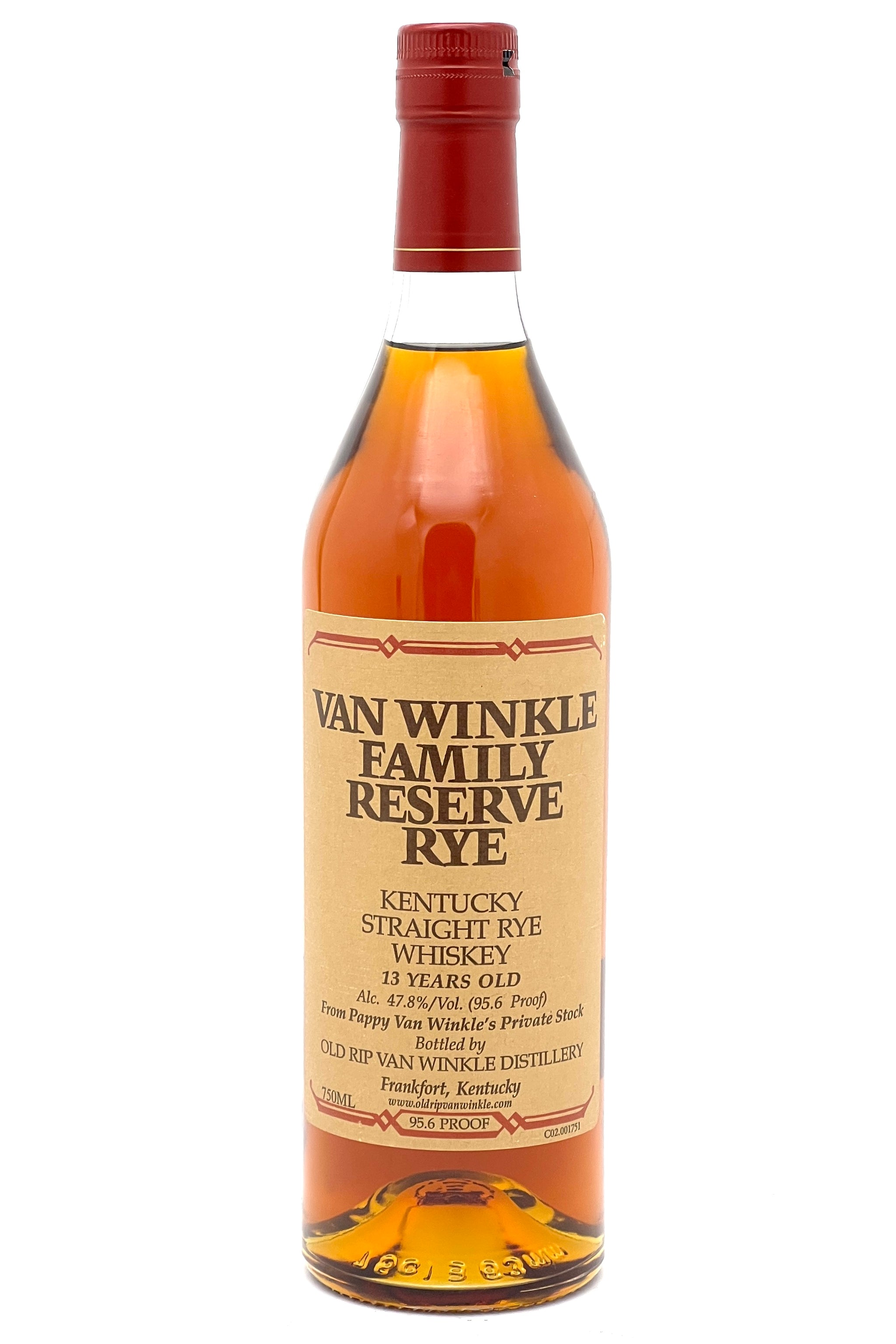 Buy Pappy Van Winkle Family Reserve 13 Year Old Straight Rye Whiskey Online